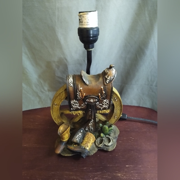Western | Accents | Rustic Western Saddle Table Lamp | Poshmark